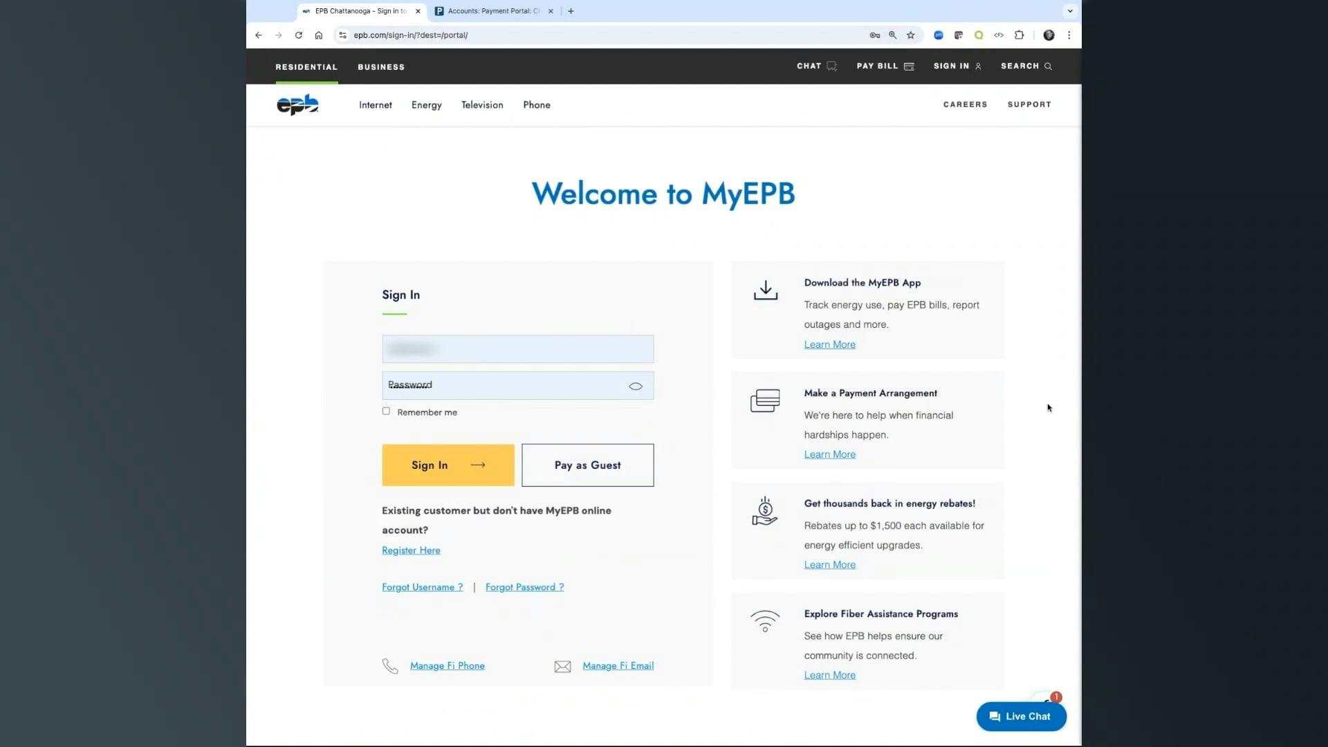 New Payment Portal | EPB